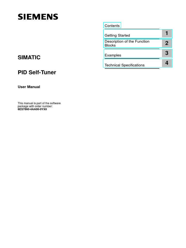 STEP7 PID Self Tuner PDF | PDF | Control Theory | Parameter (Computer Programming)