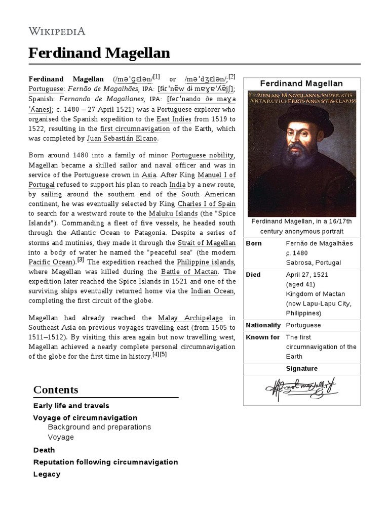 Ferdinand Magellan | Download Free PDF | Exploration | Age Of Discovery
