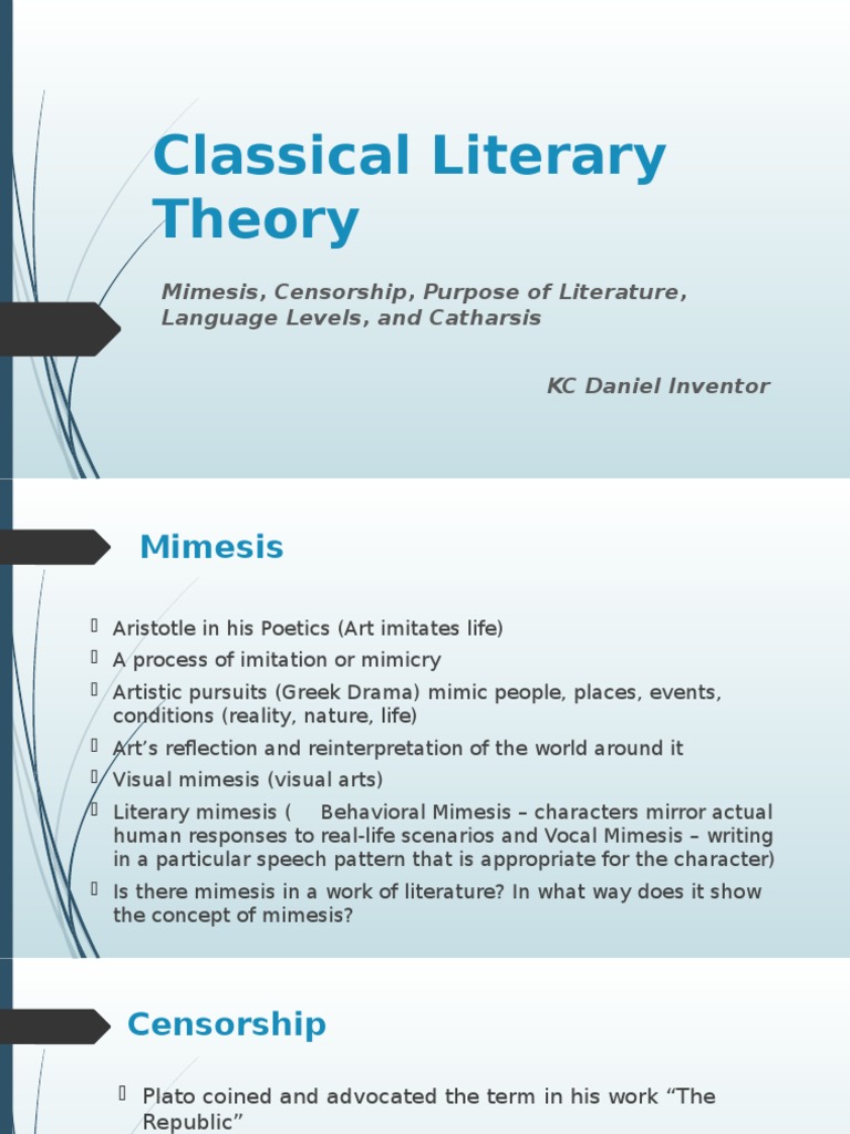 Classical Literary Theory | PDF | Epistemology | Communication