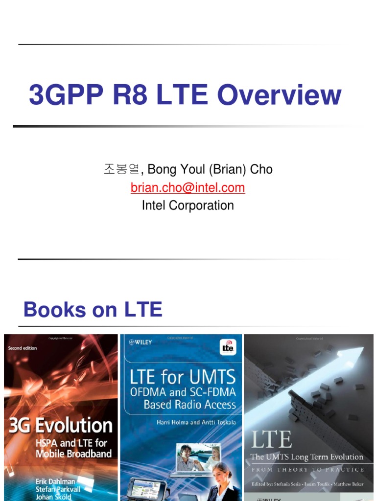 Lte Overview (INTEL Corporation) | PDF