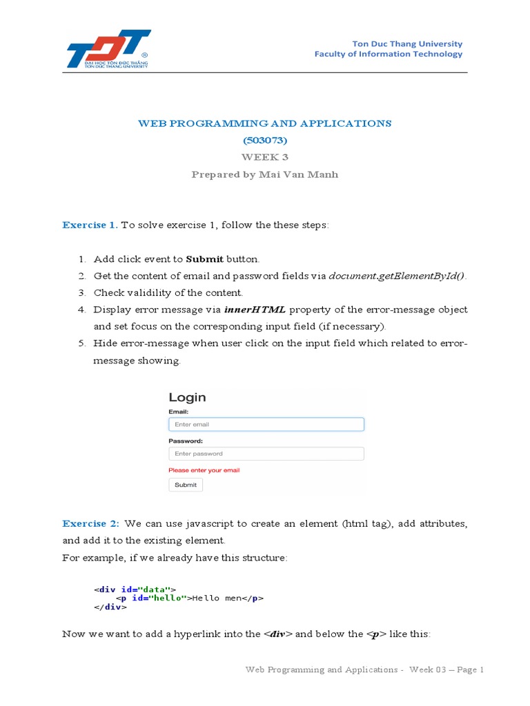 Lab03 Guide | PDF | Html Element | Hyperlink