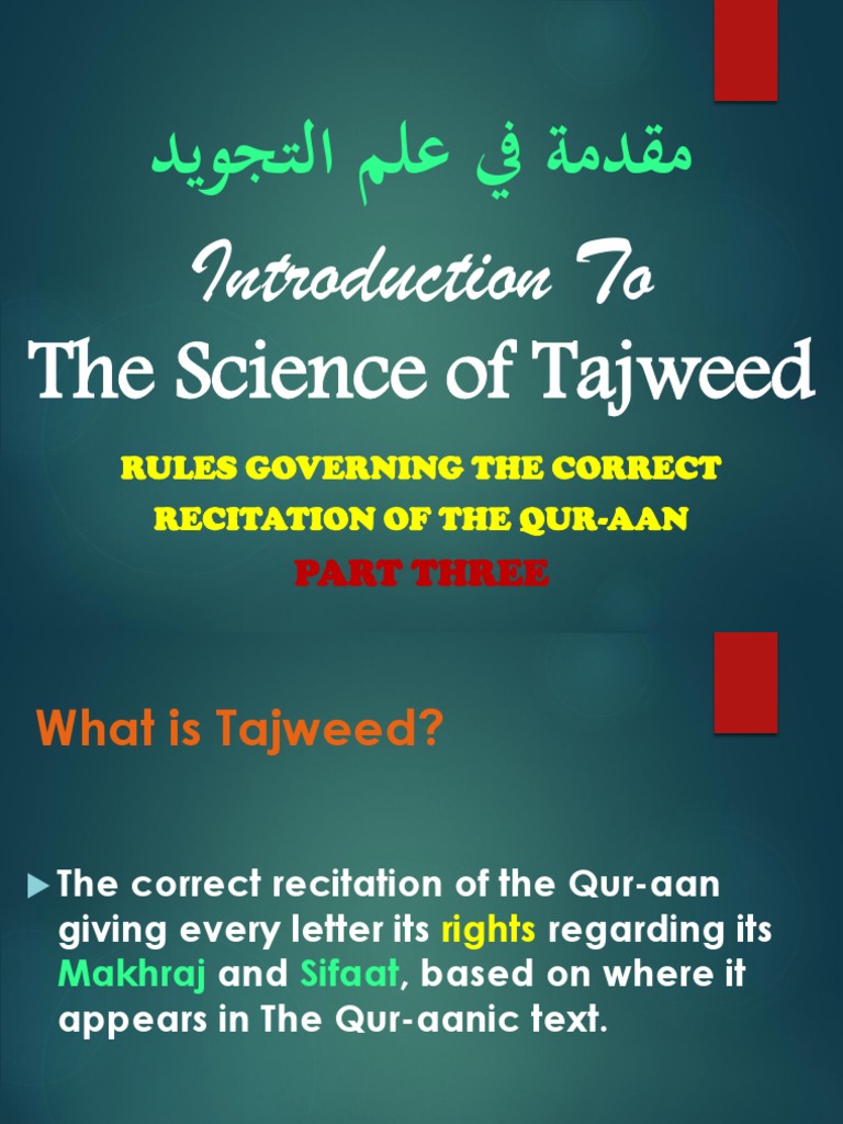 Introduction to the Science of Tajweed | PDF | Philology | Language ...