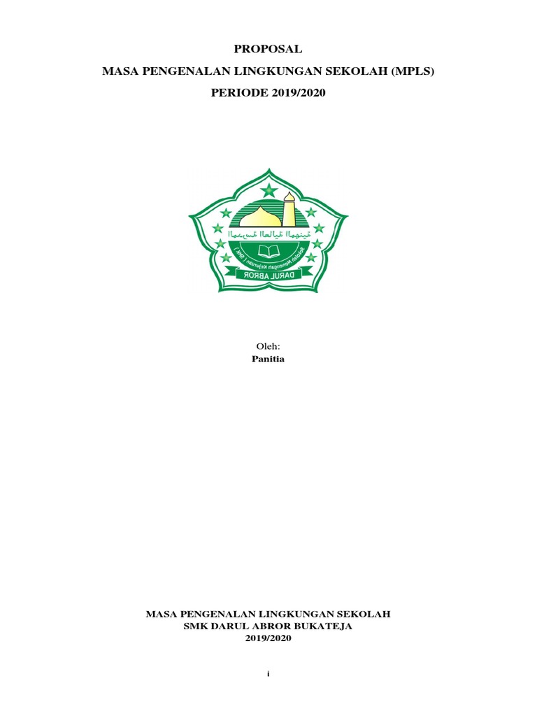 Proposal MPLS SMK Darul Abror 2019/2020 | PDF