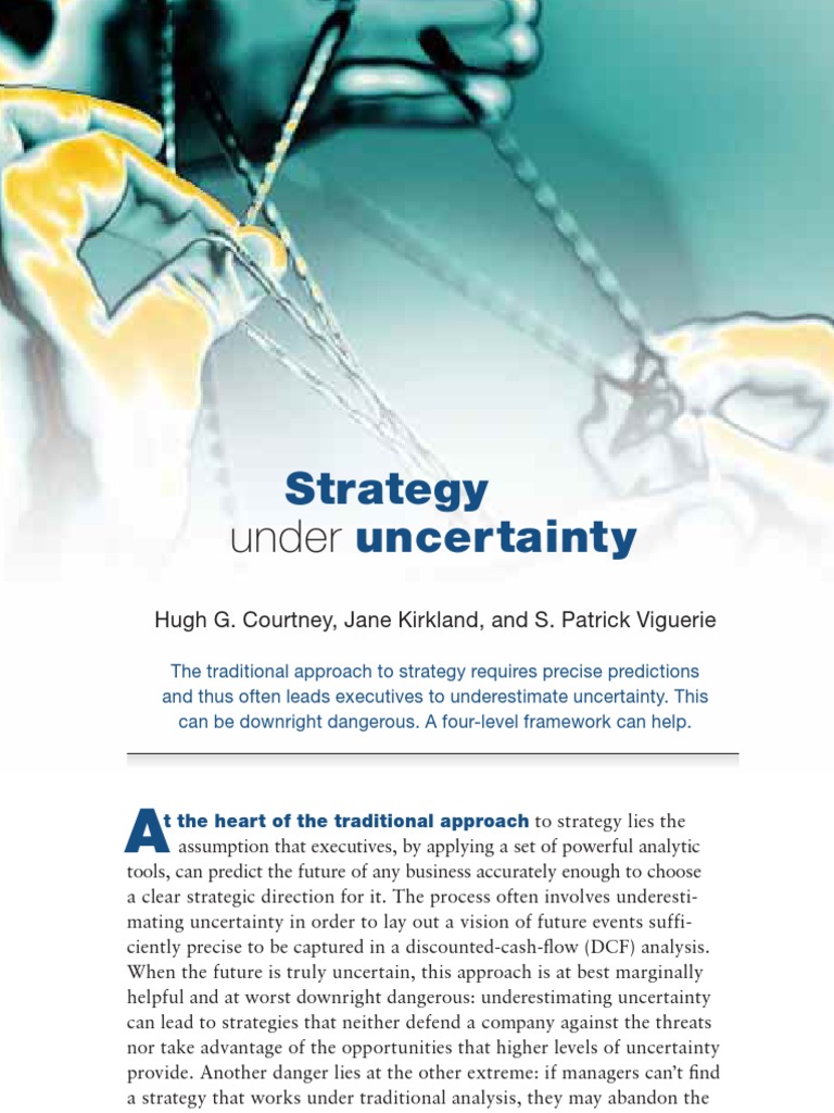Mckinsey Quarterly - Strategy Under Uncertainty | PDF | Strategic ...