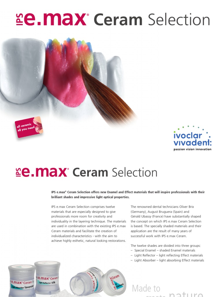 IPS E-Max Ceram Selection | PDF | Quartz | Color