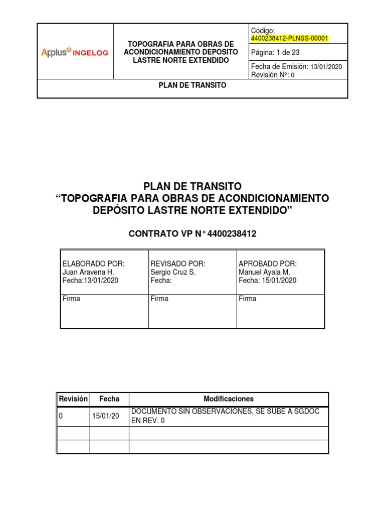 Plan de Transito PDF | Descargar gratis PDF | Peatonal | Dormir
