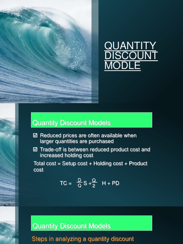 Quantity Discount | PDF | Prices | Business Economics