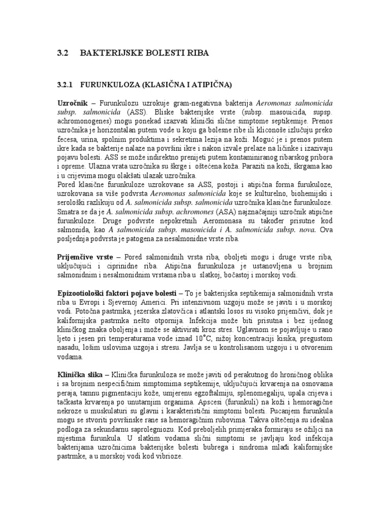 3.2. Bakterijske Bolesti Riba | PDF
