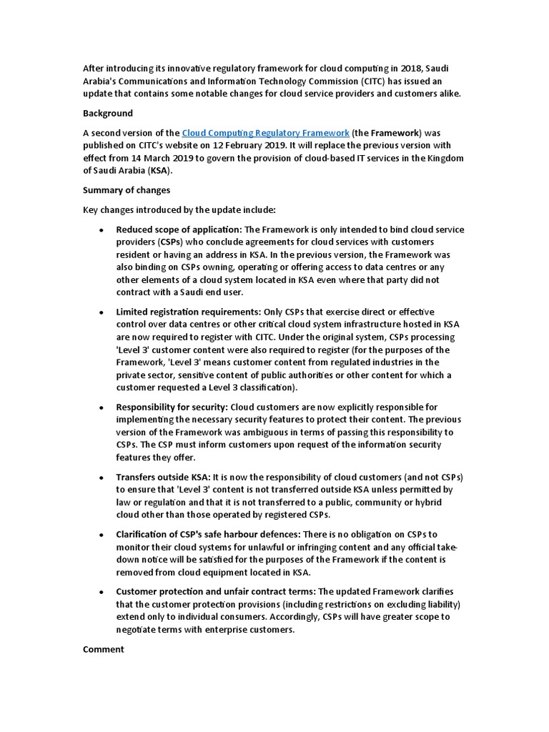 CCRF Update | PDF | Cloud Computing | Government Information