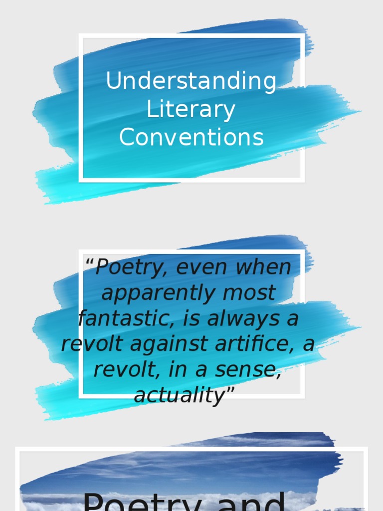 Understanding Conventions and Traditional Genres | PDF | Poetry | Irony Understanding Conventions and Traditional Genres | PDF | Poetry | Irony