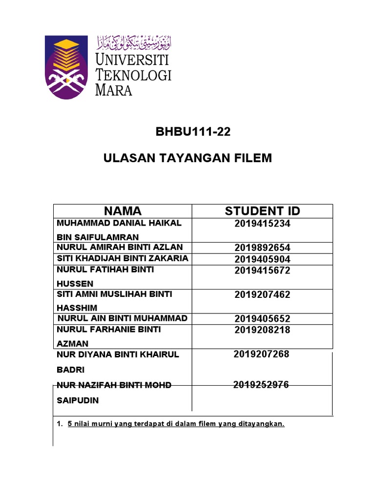 Ulasan Tayangan Filem Patriotik | PDF