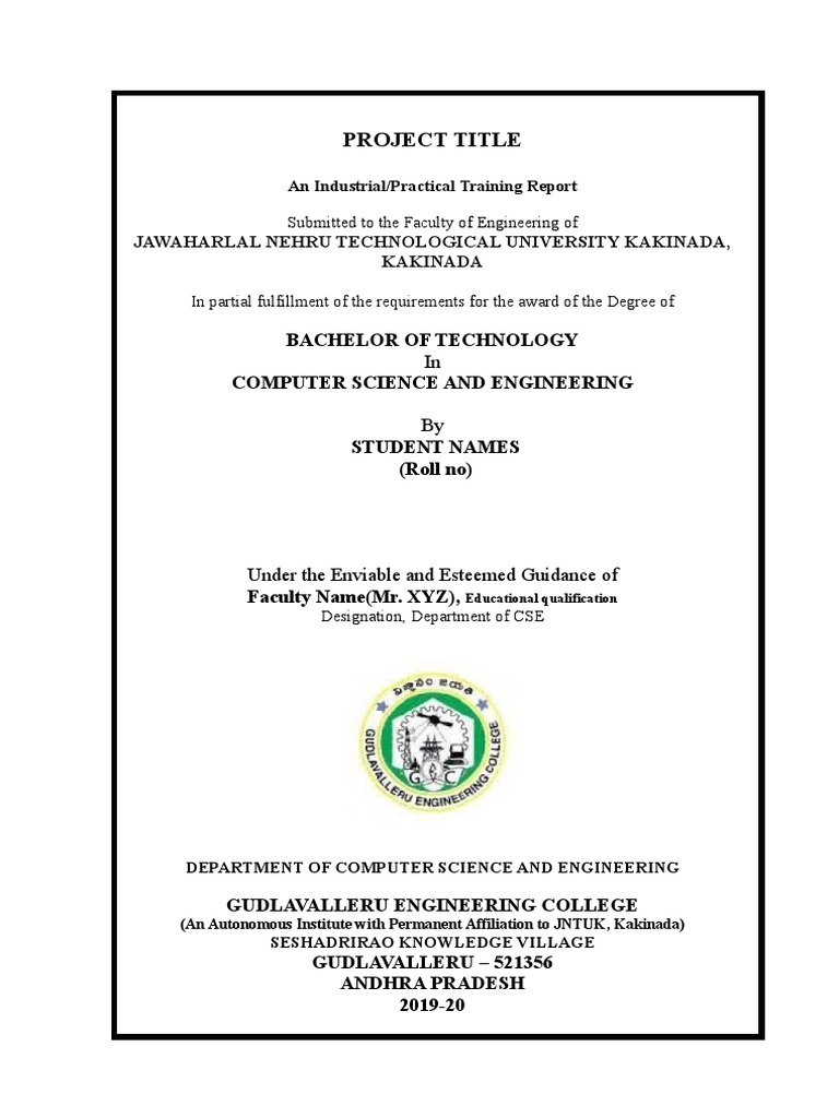 Internship Documentation Format | PDF | Engineering | Science