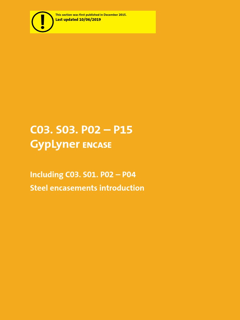 White Book C03 S03 Steel Encasements GypLyner ENCASE | PDF | Structural ...