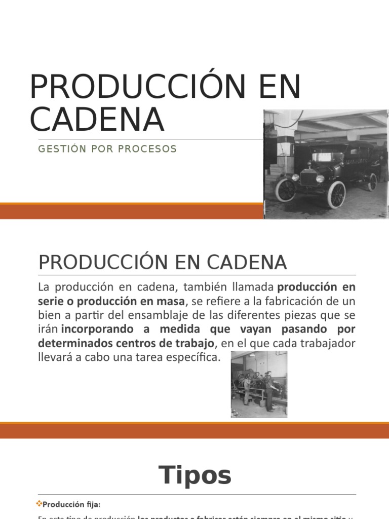 Producción en Cadena: Conceptos Clave | PDF | Negocios