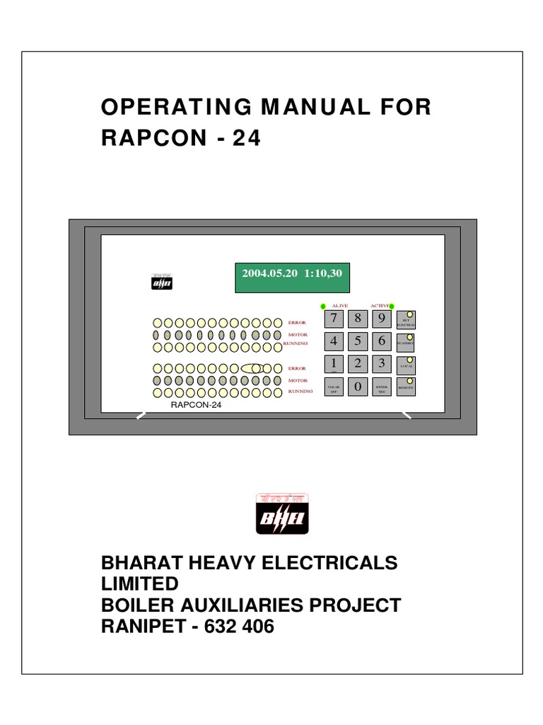 RAPCON-24 Rapping Motor Controller Manual | PDF | Input/Output | Relay