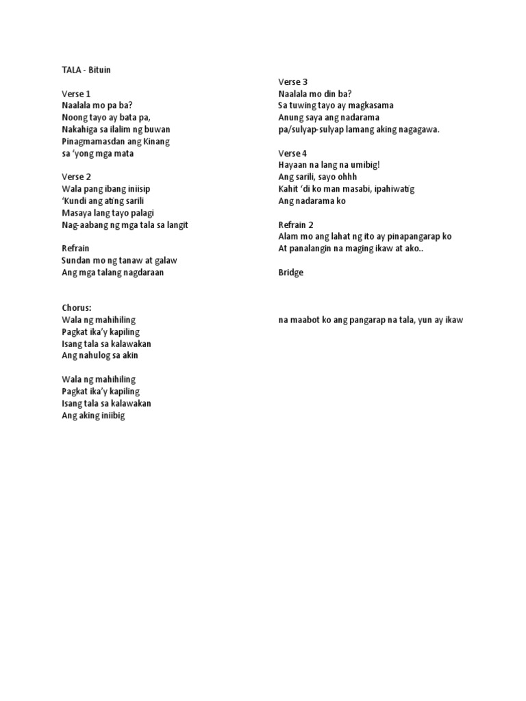 TALA (Original Song) | PDF