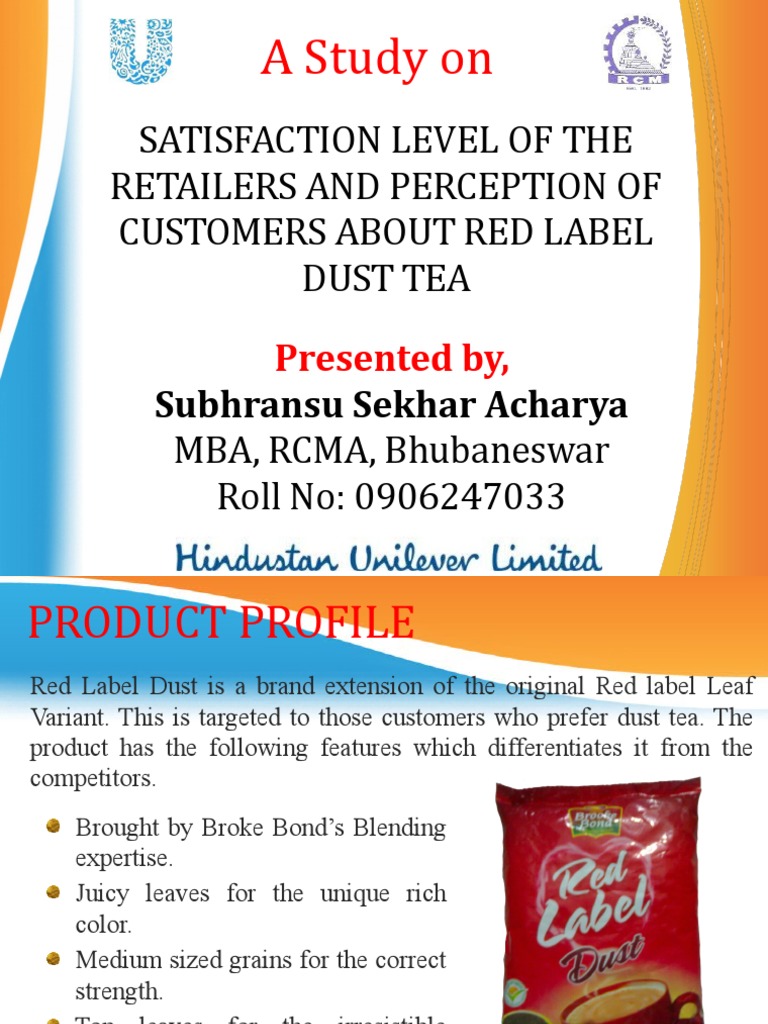 Red Label Dust Tea Market Analysis | PDF | Retail | Brand