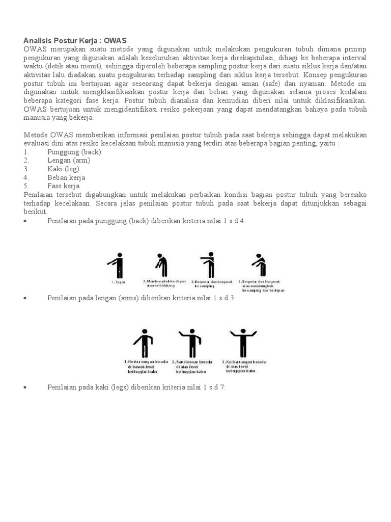 Analisis Postur Kerja | PDF