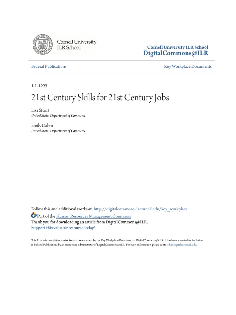 21st Century Skills for Jobs | PDF | Workforce | Employment