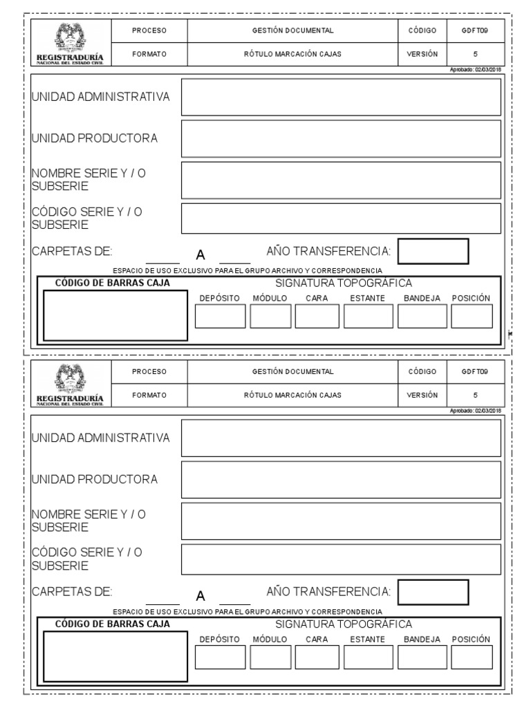 Rótulo Cajas Versión 5 gdft09 | PDF | Informática | Informática y ...