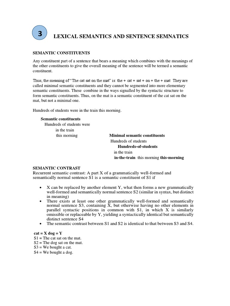 Semantics Unit 3 | PDF | Idiom | Semantics