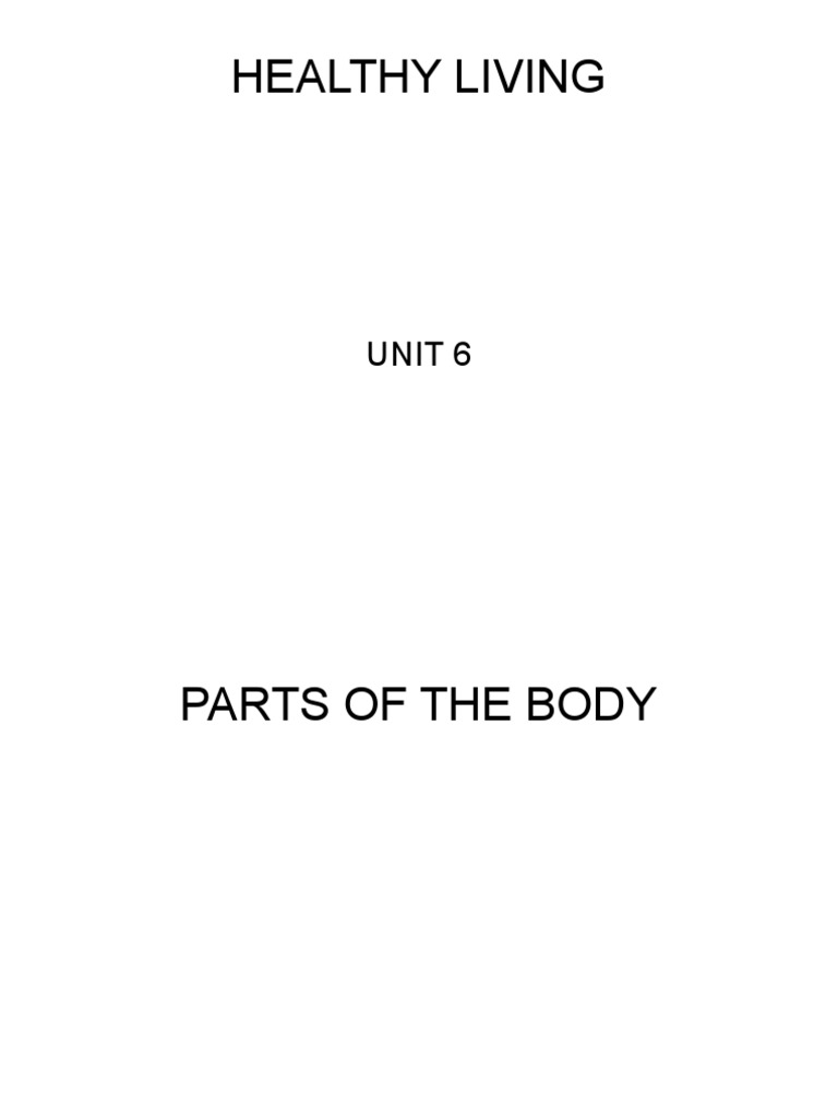 Unit 6 Healthy Living | PDF