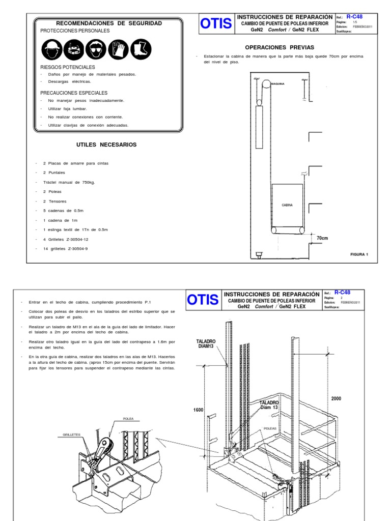 Cambio de Puente de Poleas Inferior GeN2 ComfortF GeN2 Flex | PDF ...