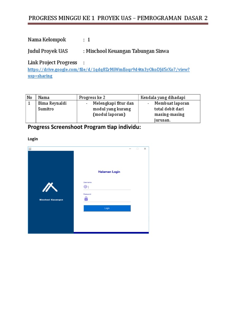 Progress II Proyek UAS Minggu Ke 2 | PDF | Komputer