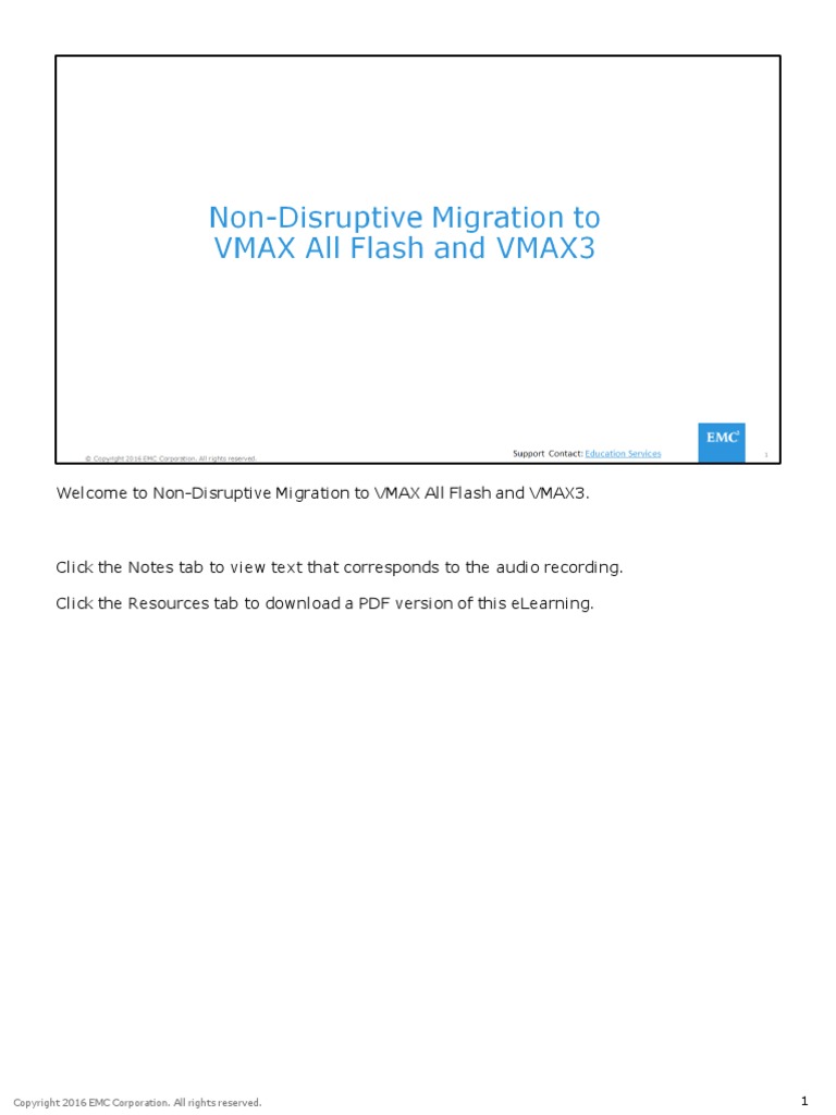 Non-Disruptive Migration VMAX All Flash - VMAX3 PDF | PDF | Flash Memory | Adobe Flash