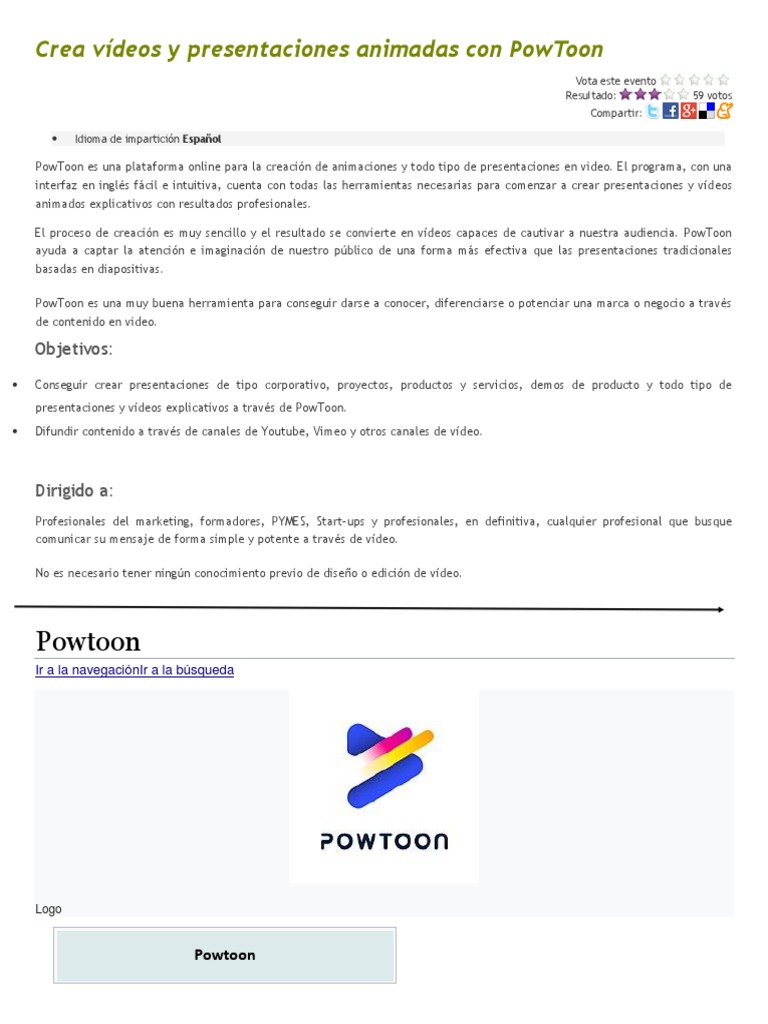 Crea Vídeos y Presentaciones Animadas Con PowToon | PDF | Negocios | Arte