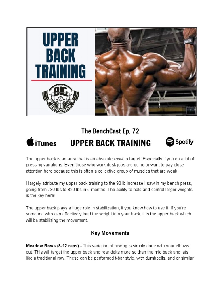 Upper Back Training PDF | PDF | Sports | Weightlifting
