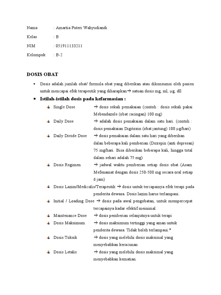 Dosis Obat | PDF