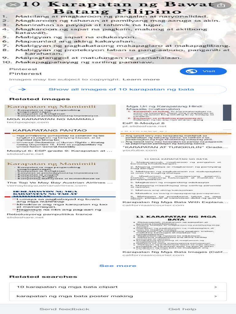 Mga Karapatan Ng Batanga Pilipino Clipart Free