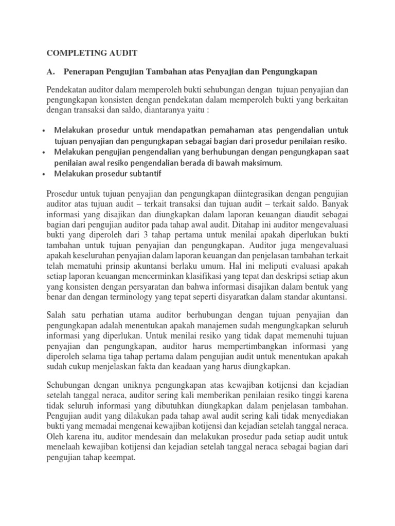 AUDITING CONTINGENCIES AND SUBSEQUENT EVENTS | PDF