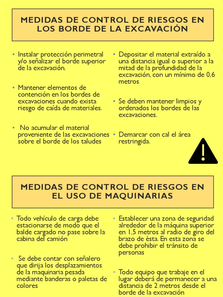Medidas de Control Excavacion | PDF