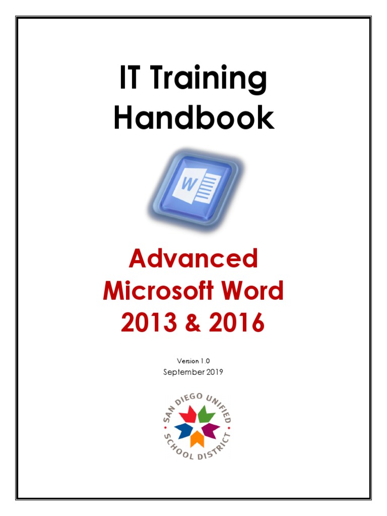 Advanced Microsoft Word 2013 Handbook | PDF | Microsoft Word | Software