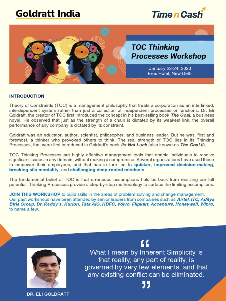TOC Thinking Processes - Jan 2020 | PDF | Business