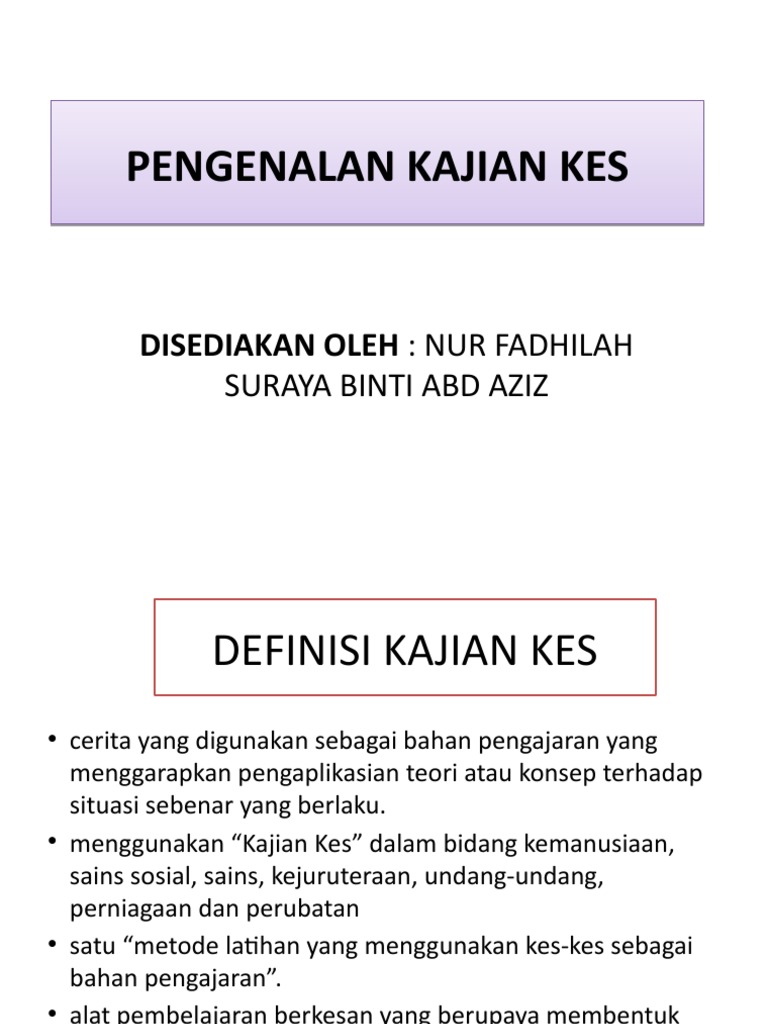 Pengenalan Kajian Kes | PDF
