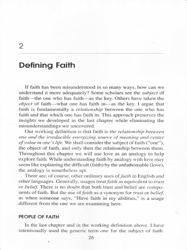 1 Defining Faith - Tilley | PDF