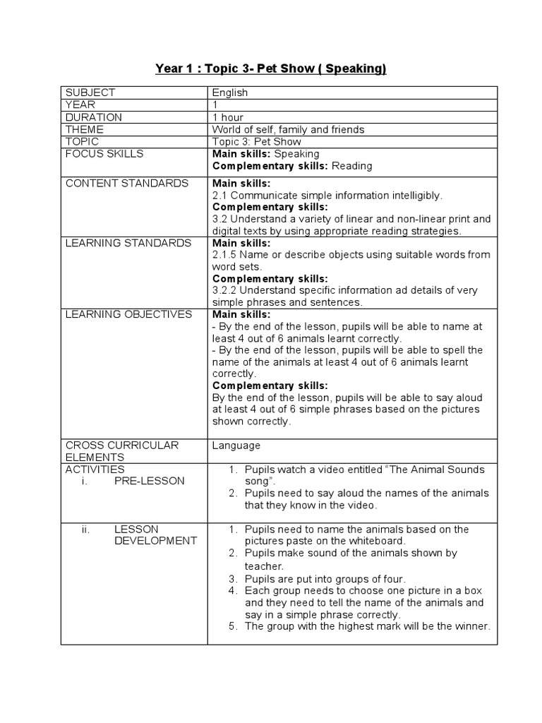 Cefr Course Lesson Plan Speaking | PDF | Lesson Plan | Learning