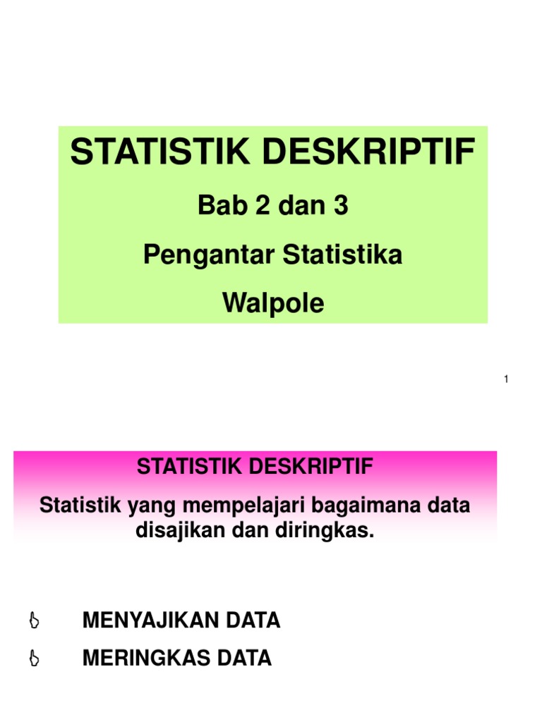 Statistik Deskriptif | PDF | Arithmetic Mean | Histogram