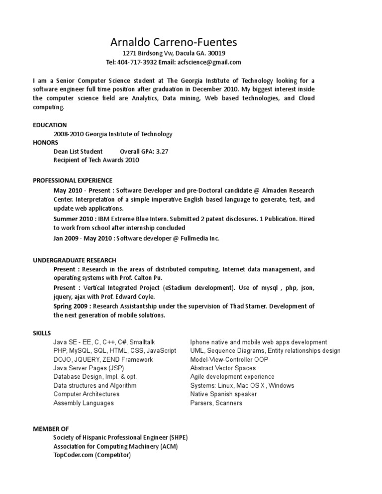Resume | PDF | Web Application | Ajax (Programming)
