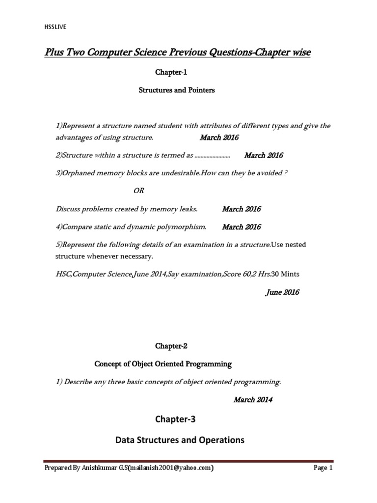 Plus Two CS (PreviousQuestions) | PDF | Web Page | Relational Model
