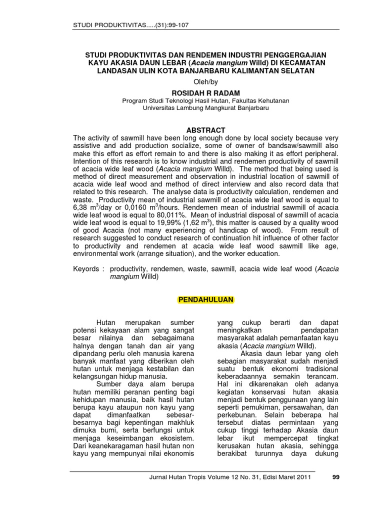 Produk Dan Rendemen Kayu | PDF | Sains & Matematika