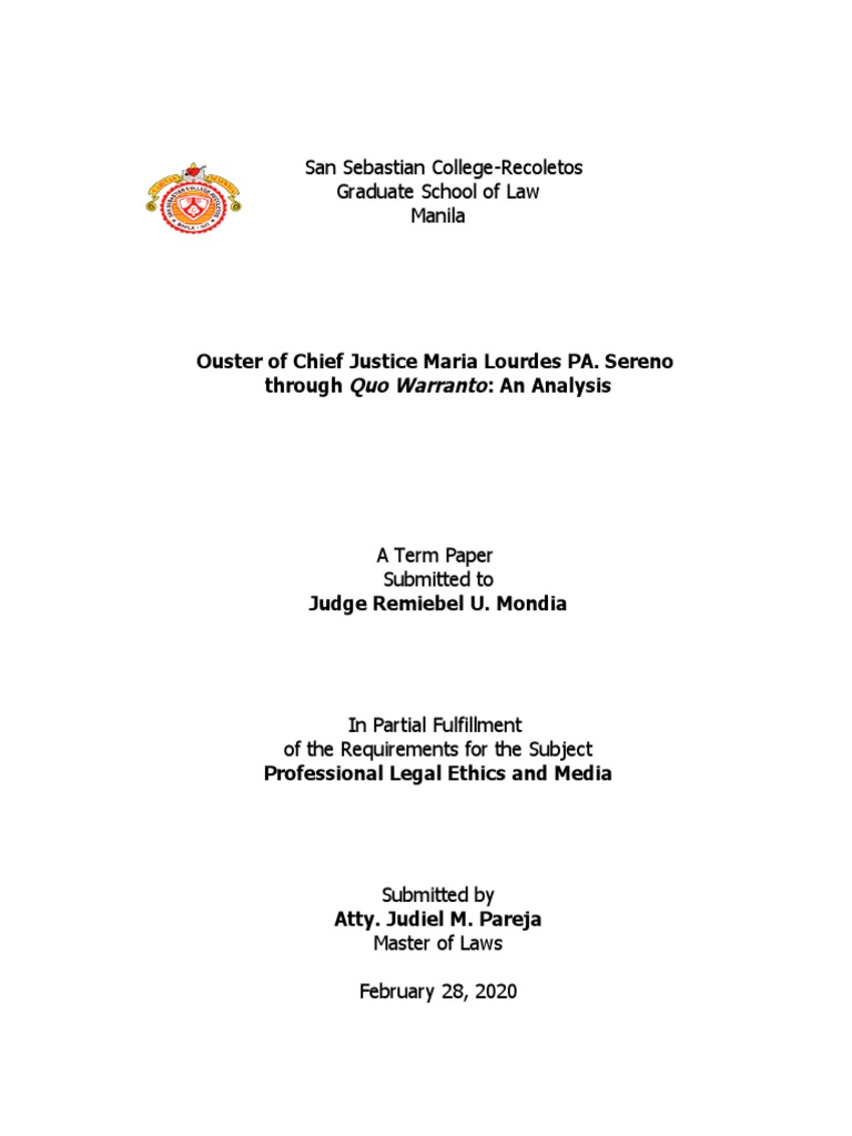 Final Term Paper - Title Page | PDF