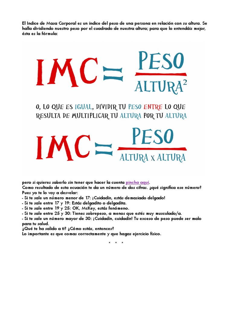 Conoce Tu IMC | PDF