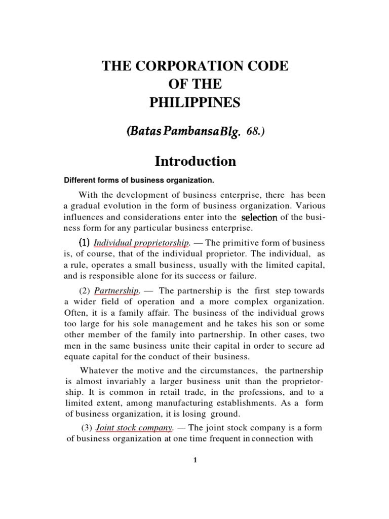 Corporation Code de Leon | PDF | Trust Law | Joint Stock Company