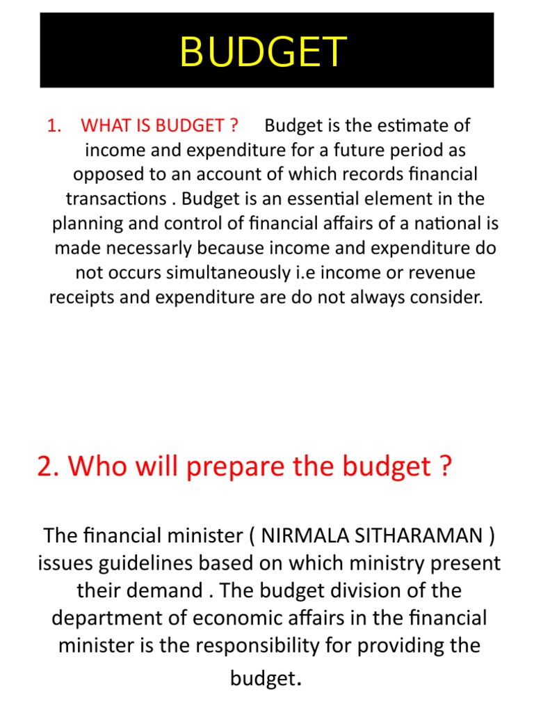 Budget PPT Presentation | PDF