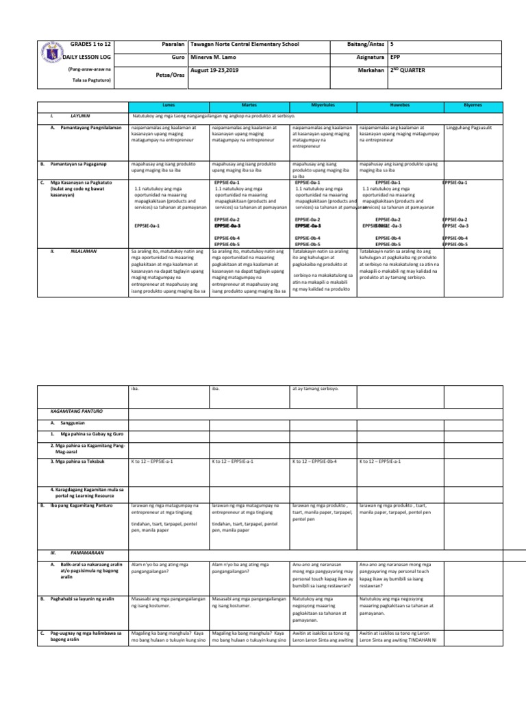 G5 DLL Q1 Week 2 Epp Ict | PDF