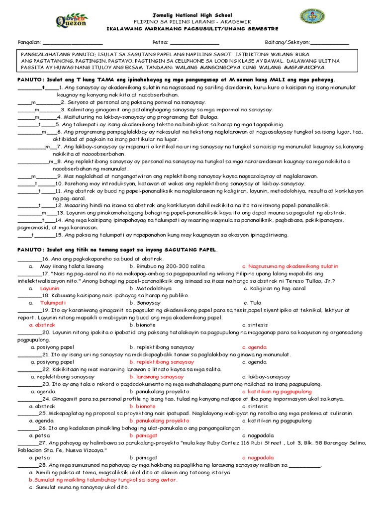 Midterm g11 Piling Larang | PDF